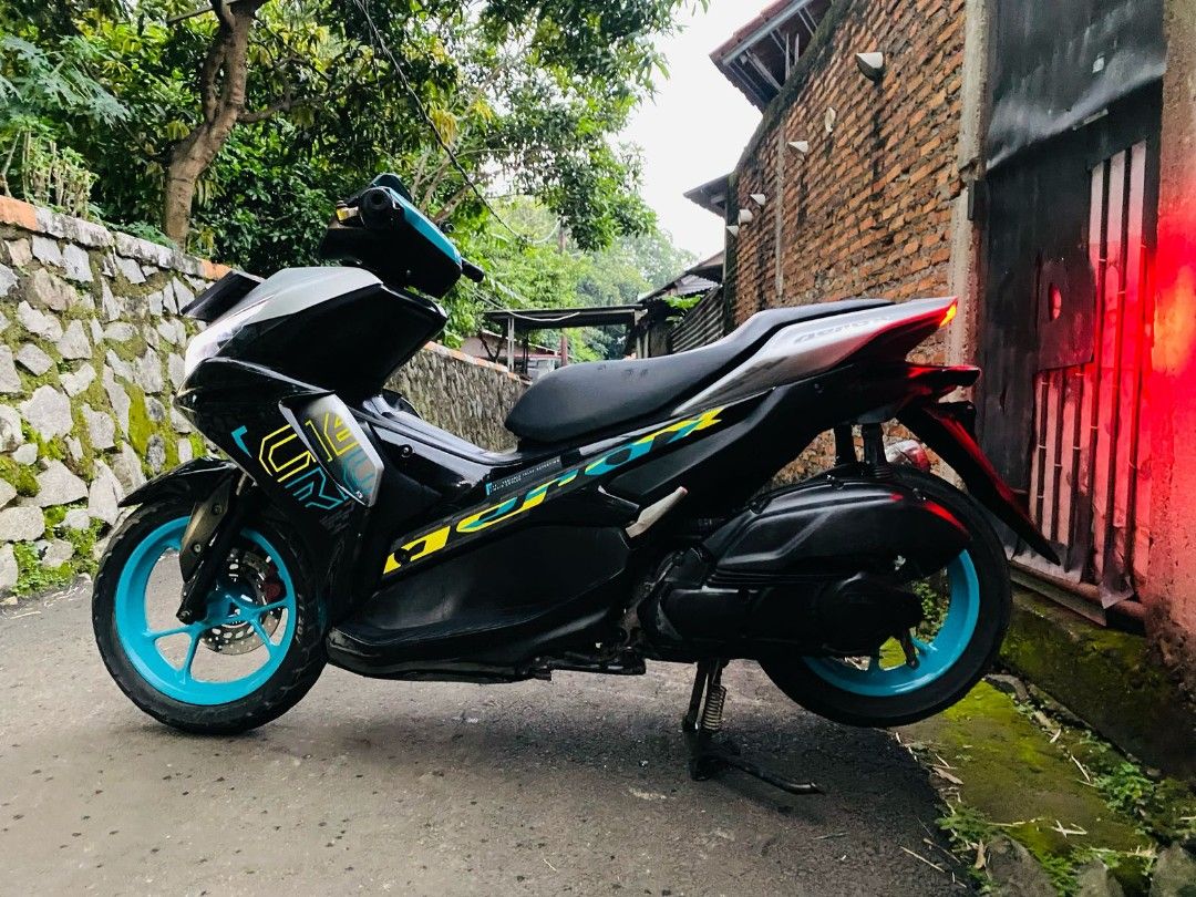 Yamaha All New Aerox 155cc Modif Fi bluecore Tahun 2021, Motor di Carousell
