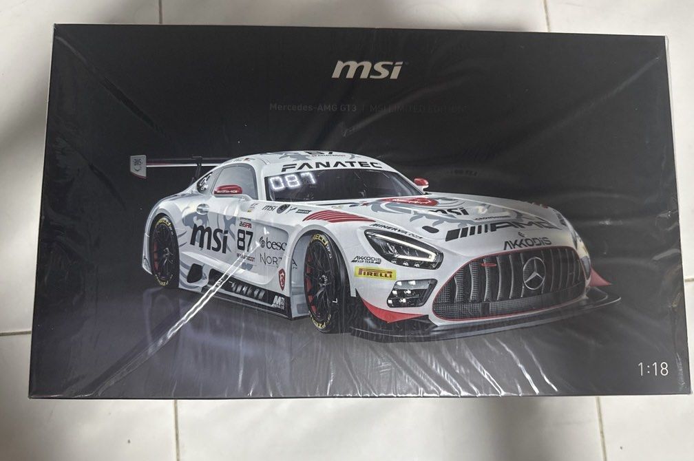 1:18 Spark Model Mercedes AMG GT3 (MSI) + MSI 20 ANNIVERSARY DRAGON G ...
