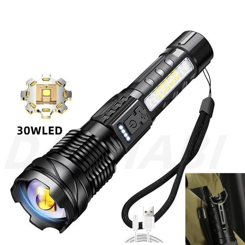 1500 Lumens LED Flashlight Torch Light 7 Modes USB Rechargeable ...