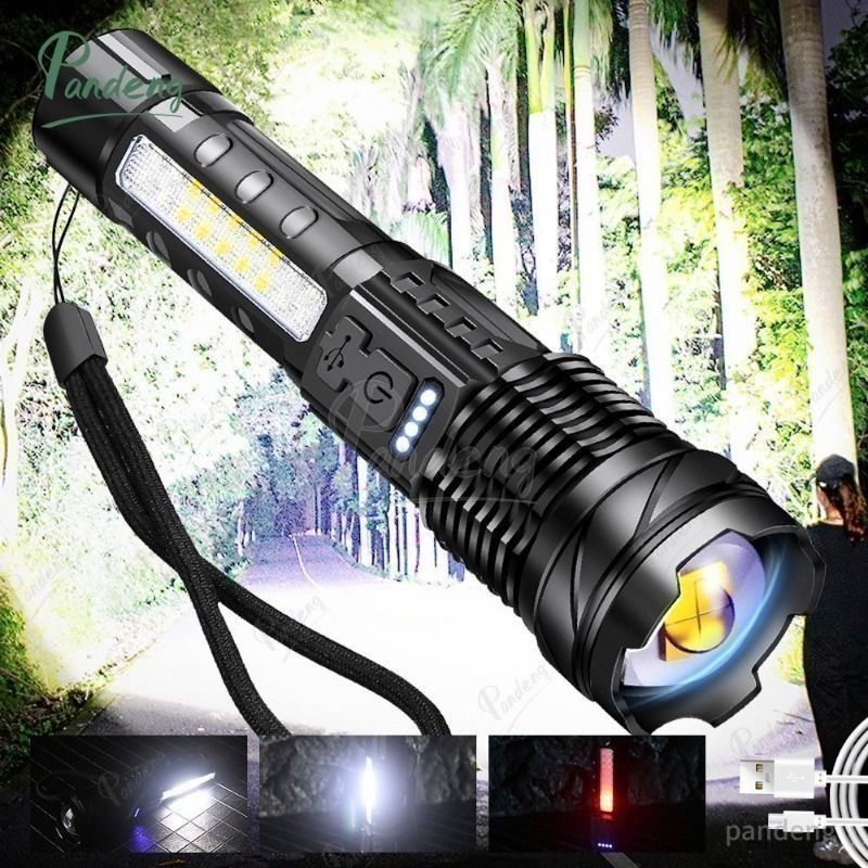 1500 Lumens LED Flashlight Torch Light 7 Modes USB Rechargeable ...
