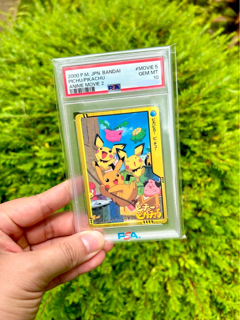 2000 Pikachu & Pichu PSA 10 Carddass Anime Movie Japanese TCG Pokemon ...