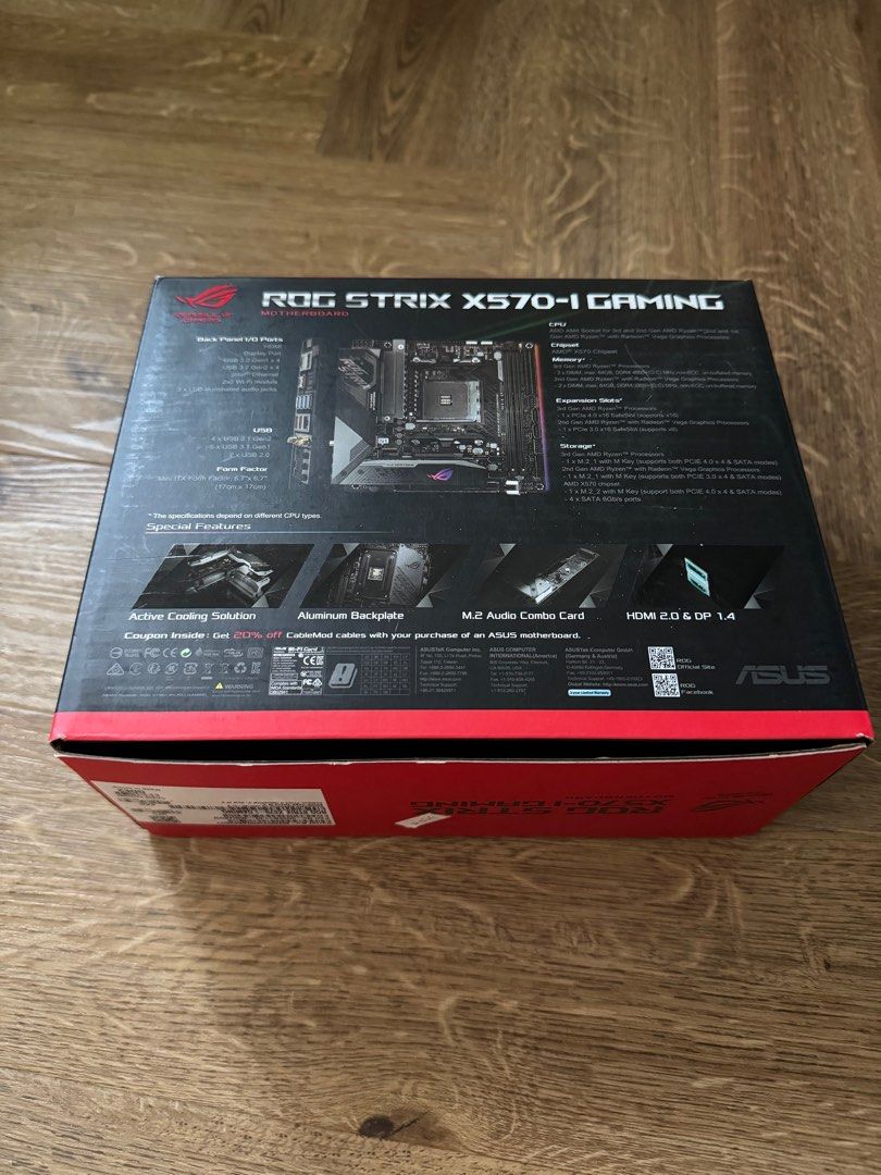 ASUS ROG Strix X570-I Gaming Motherboard + Ryzen 9 5900X + RAM ...