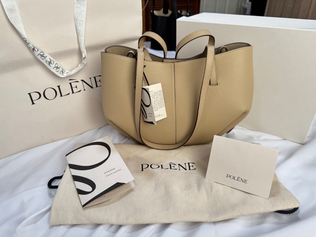 AUTHENTIC Polene Cyme Mini in Sand, Luxury, Bags & Wallets on Carousell