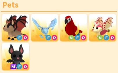 BAT DRAGON | NFR PARROT | FR FROST DRAGON | NFR STRAWBERRY BAT DRAGON ...