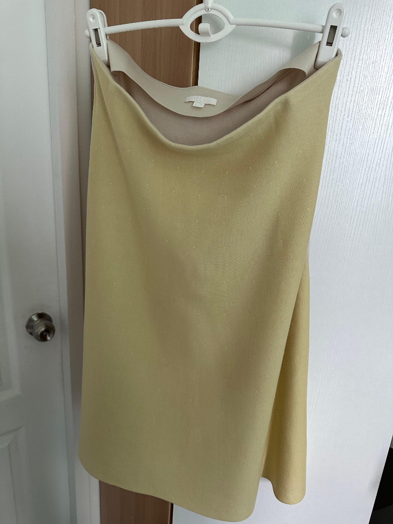 COS Creamy Yellow A-Line Skirt, Women's Fashion, Bottoms, Skirts on ...