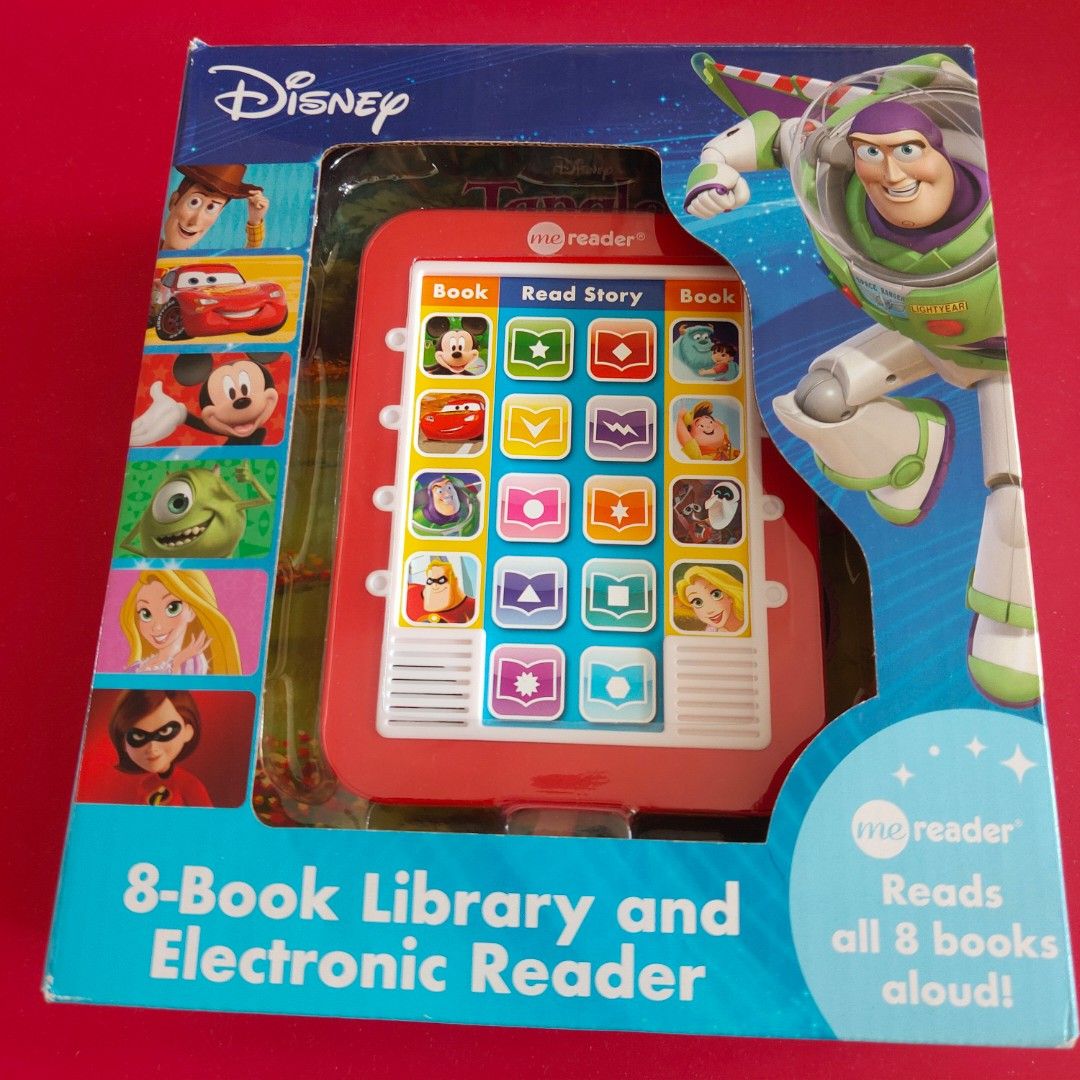 Disney Me Reader 8 Book Electronic Reader Cars Monsters Inc Up Wall E ...