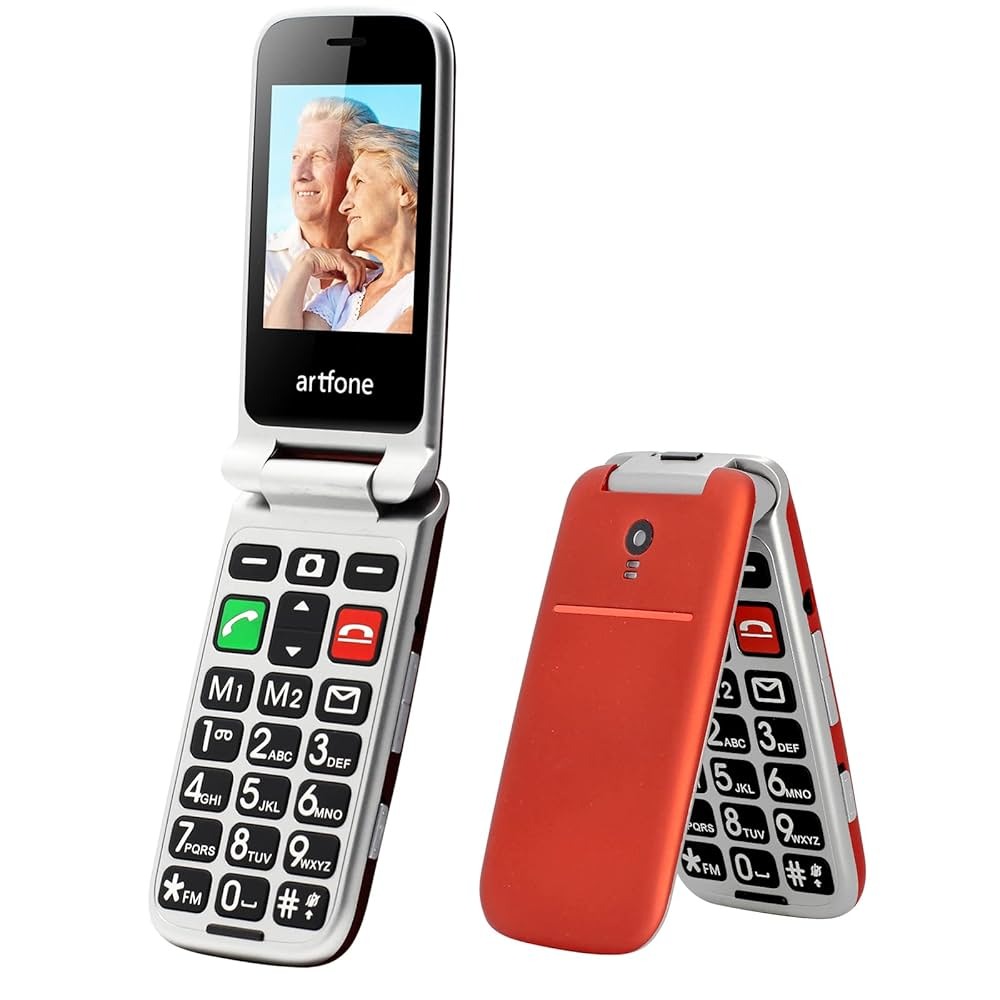 Elderly Mobile Flip Phone, Large Buttons, SOS Button with 2.4 Inch ...
