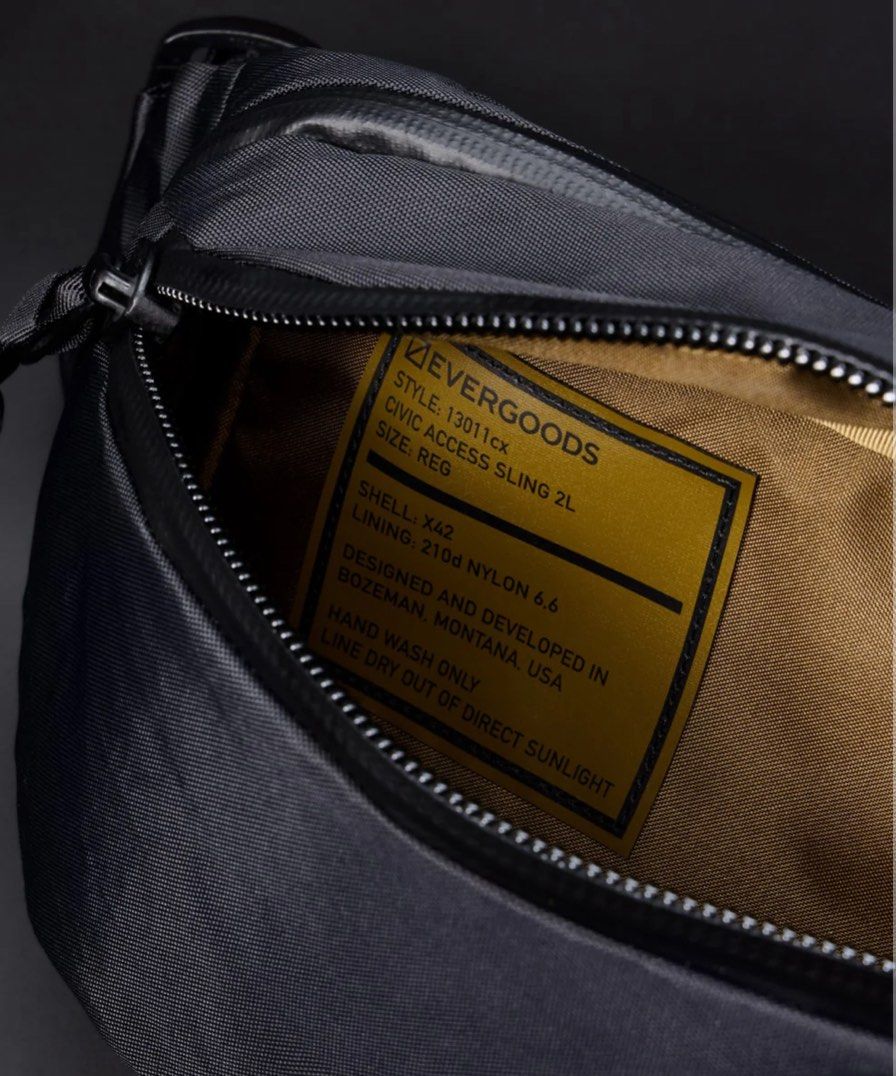 Evergoods Civic Access Sling 2L - Black X-pac, Men's Fashion, Bags ...