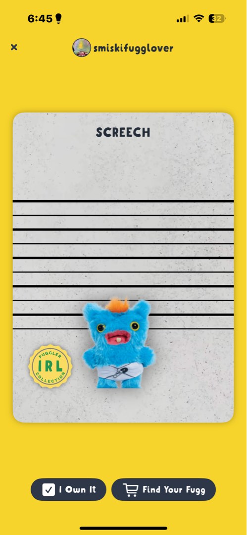 Fuggler Screech Plush Toy baby, Hobbies & Toys, Toys & Games on Carousell