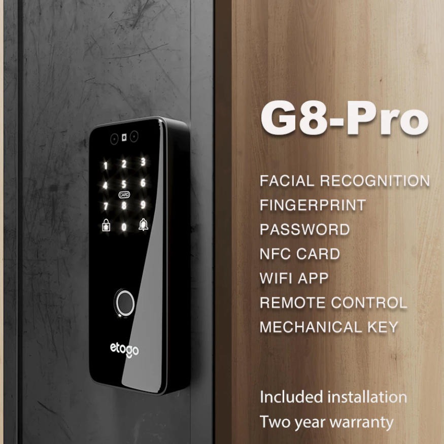 G8 Gate Digital Lock 3D Face Recognition/Fingerprint/Card/Smart App ...