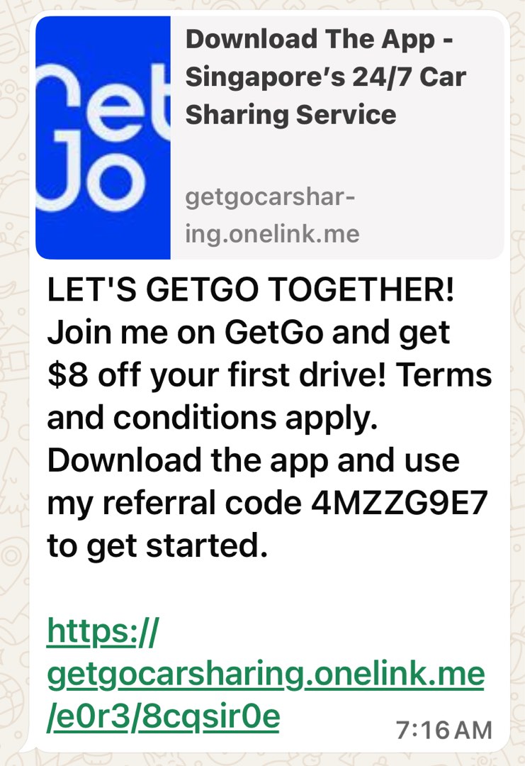 GetGo Car Sharing - $8 Off First Drive, Cars, Car Rental on Carousell