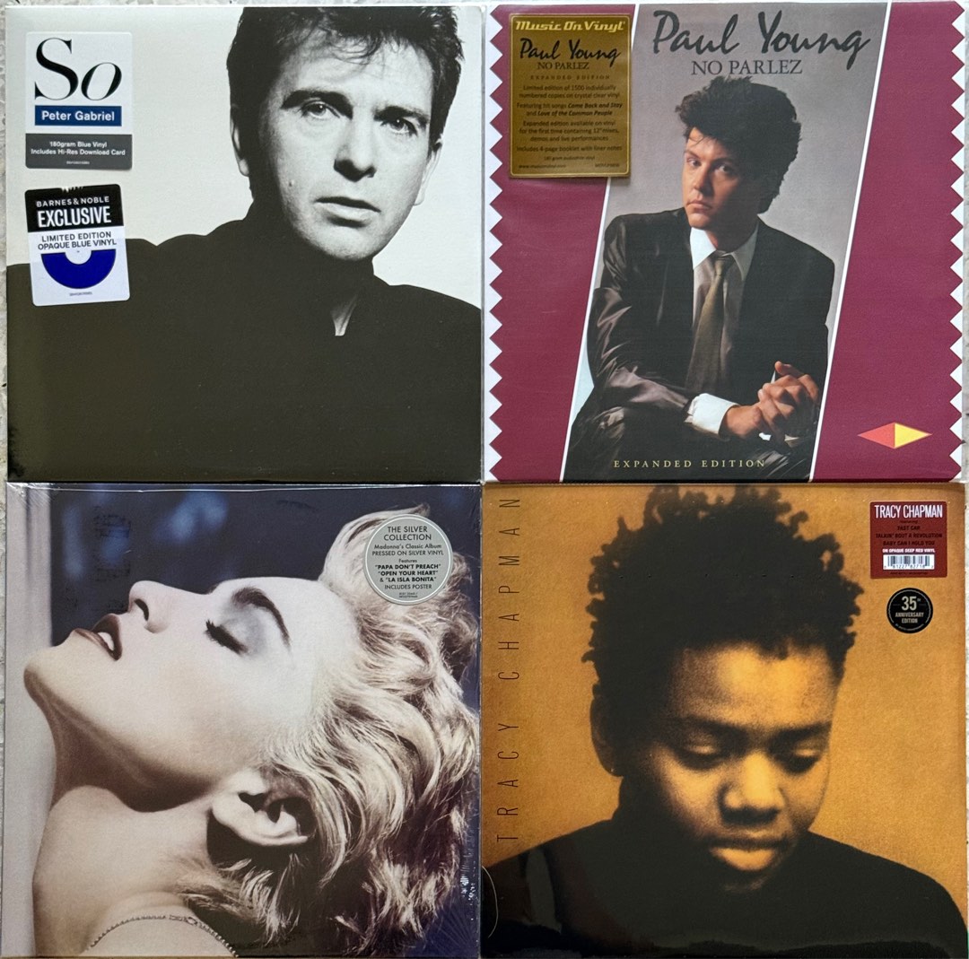 Iconic 80s albums by Tracy Chapman, Peter Gabriel, Madonna & Paul Young ...