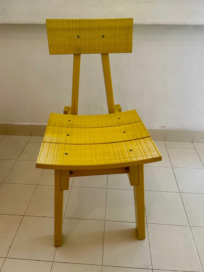 Ikea Limited edition Yellow Wooden Chair(2nos.), Furniture & Home ...
