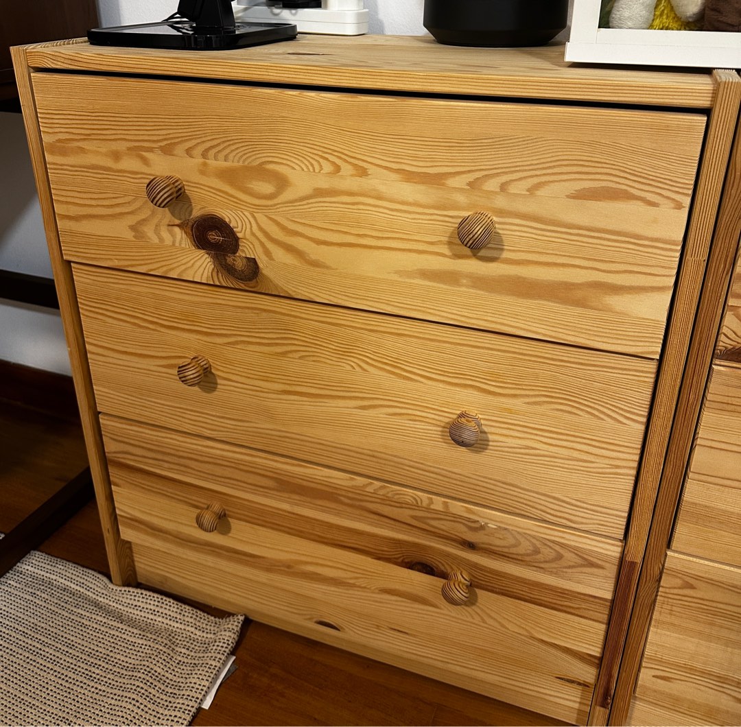 IKEA RAST Chest of 3 Drawers - Pine 62x70cm, Furniture & Home Living ...