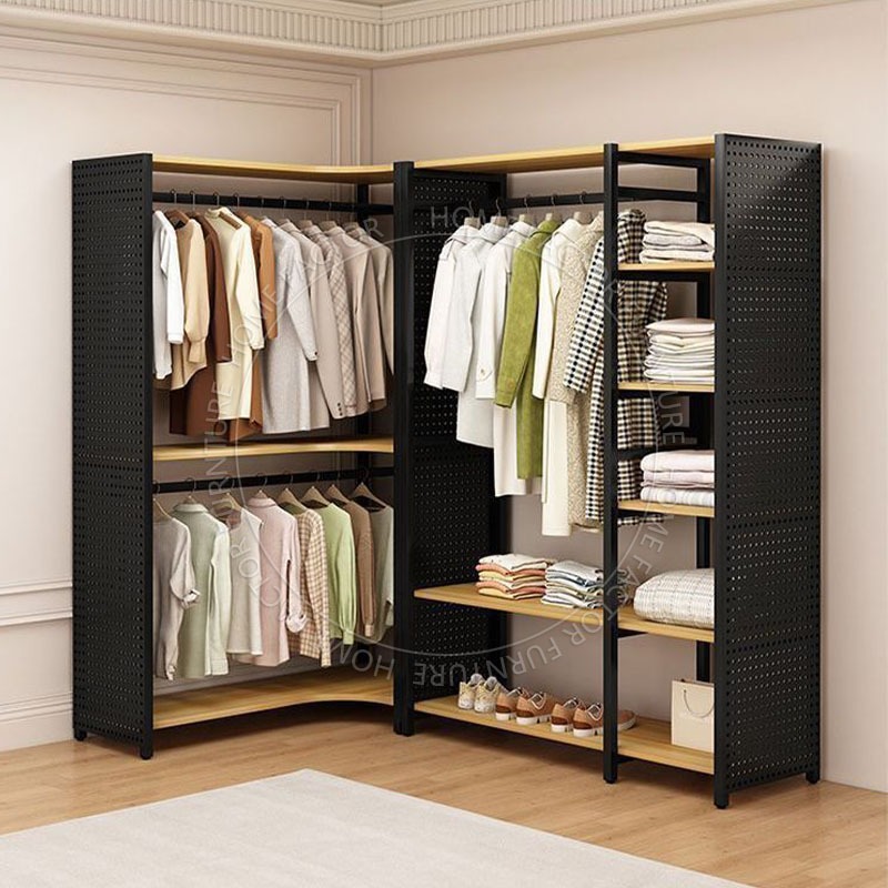 Iron frame Wardrobe Multi-layer simple wardrobe, Household pegboard ...