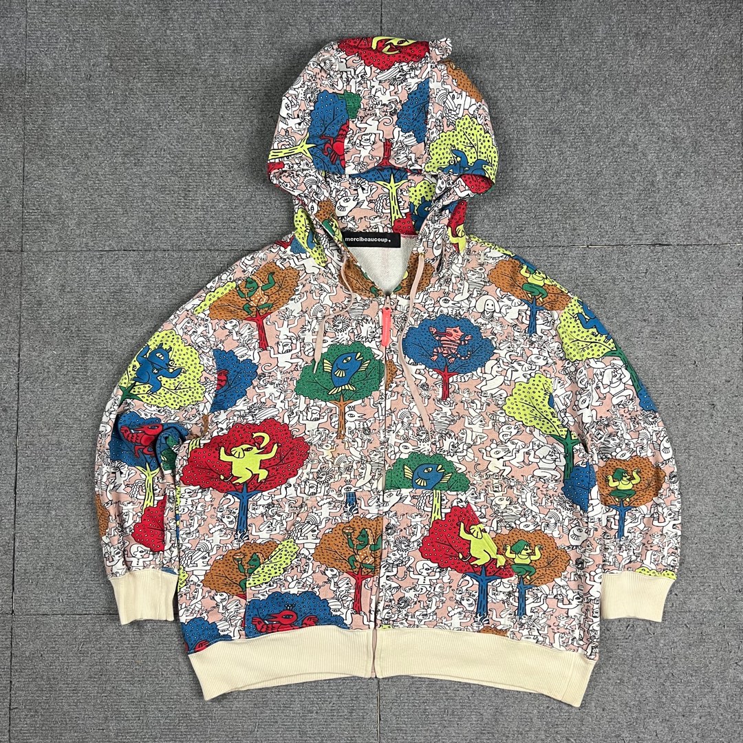 Issey miyake/mercibeaucoup tribe/animal art all over design devil horn ...