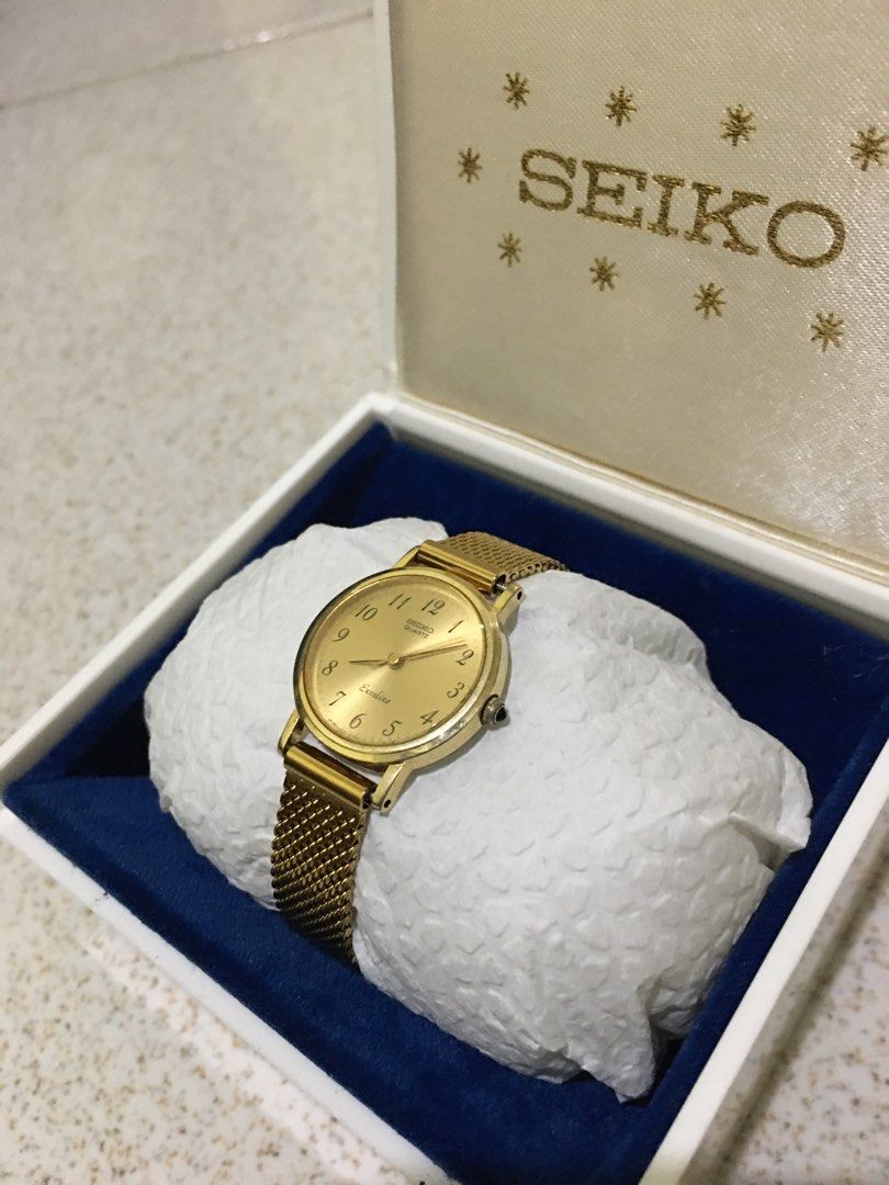Seiko Exceline Women's Watch 14K Gold Solid Vintage Authentic, Women's Fashion, Watches ...