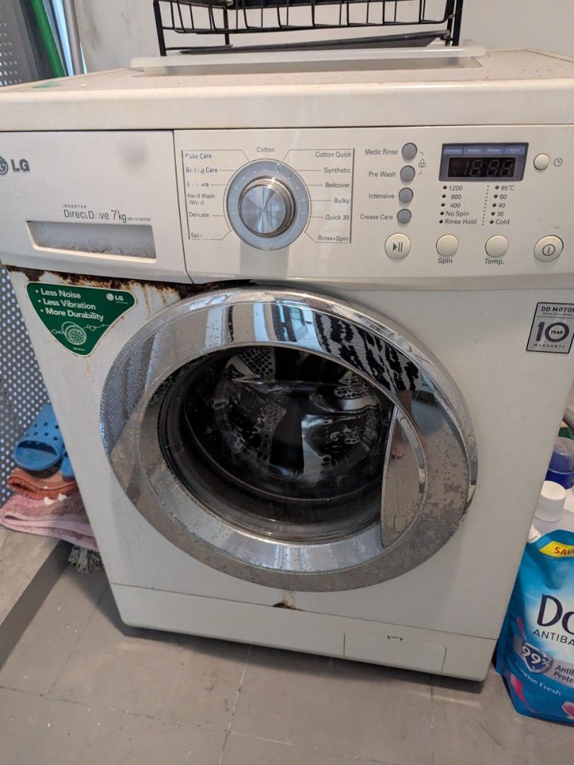 LG Direct Drive 7kg Washing Machine, TV & Home Appliances, Washing ...
