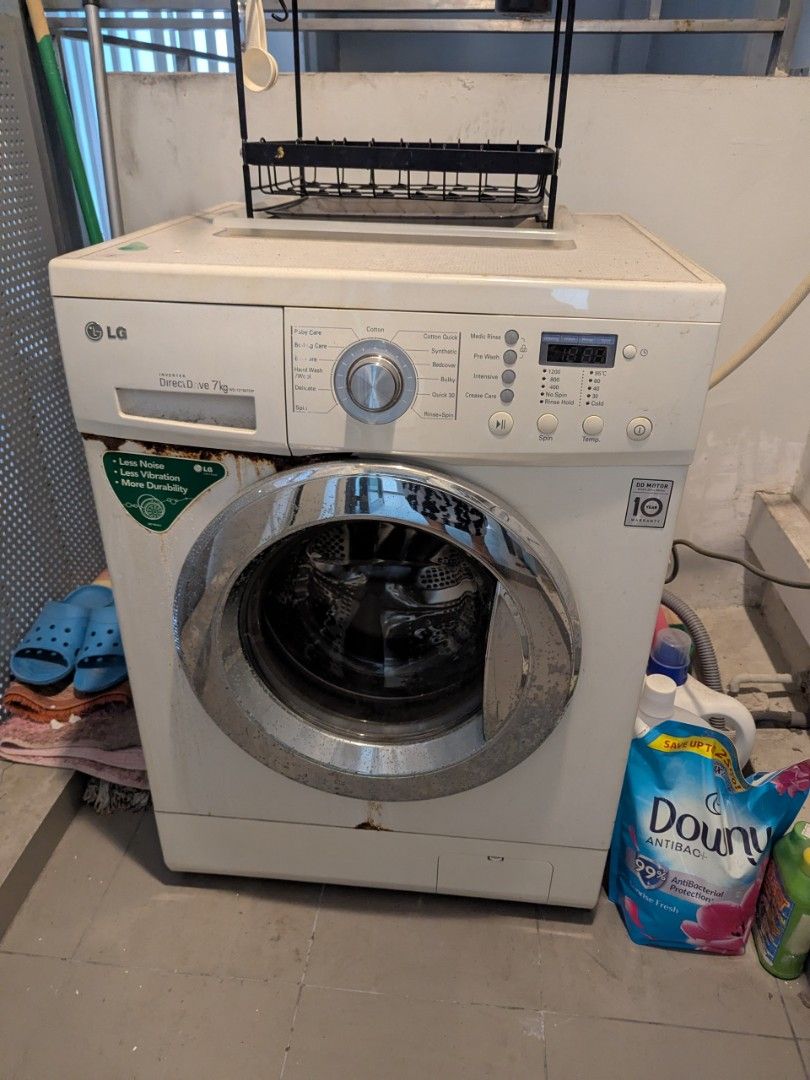 LG Direct Drive 7kg Washing Machine, TV & Home Appliances, Washing ...