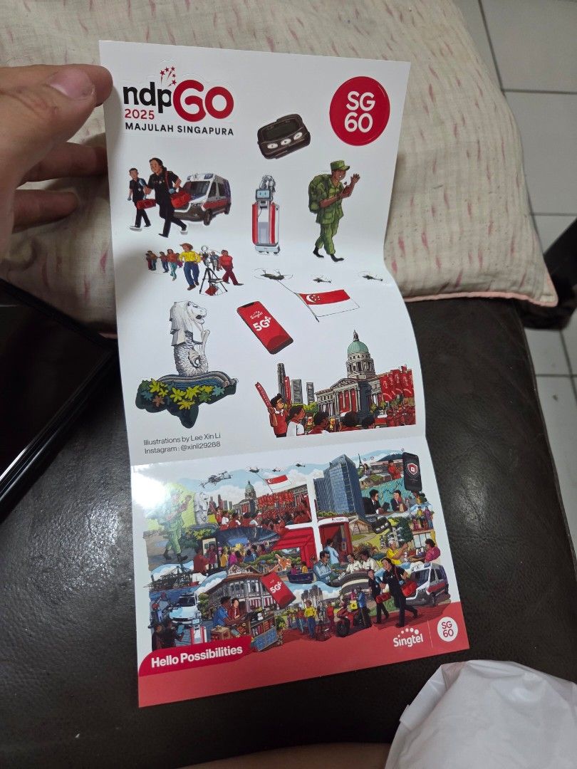 A119-NDP 2025 SG60 Sticker Sheet, Hobbies & Toys, Stationery & Craft ...