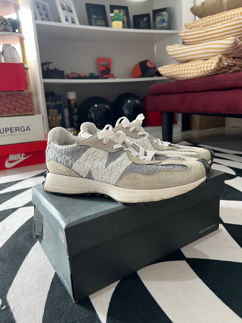 new balance 327 Grey Lab ( Rare Custom ), Fesyen Pria, Sepatu ...
