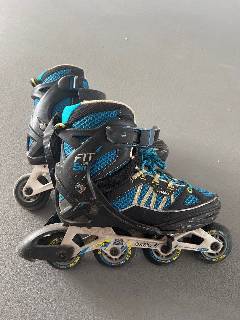 Oxelo Fit 5 Inline Skates - Blue/Black, Sports Equipment, Sports ...