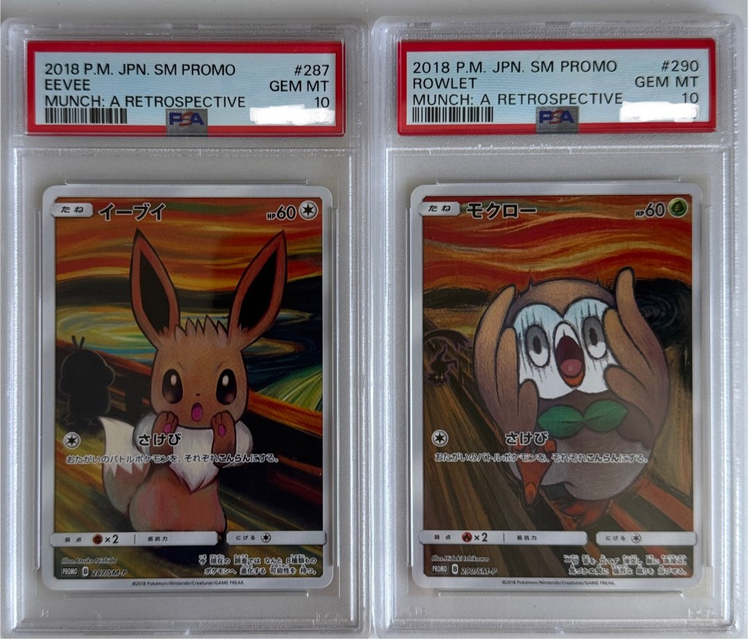 PSA 10 Pokemon Card Munch Retrospective Eevee & Rowlet, Hobbies & Toys ...
