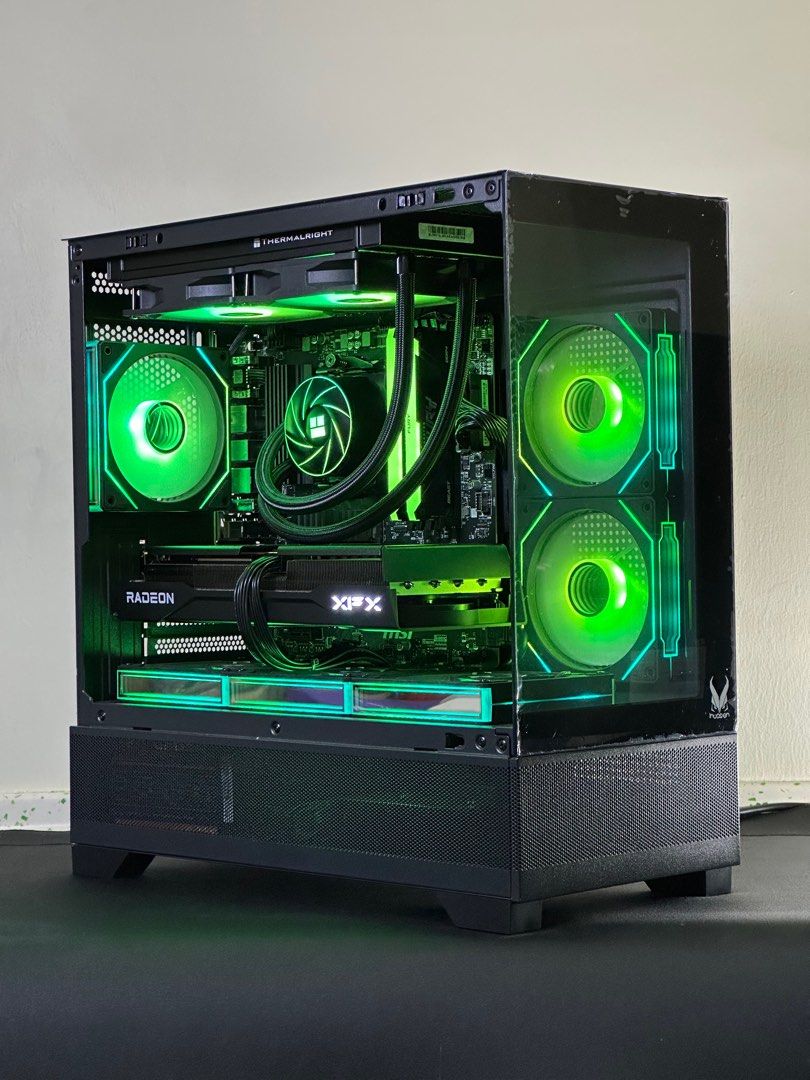 RX 9060 XT 16GB + Ryzen 5 5600 | Aesthetic Performance Gaming PC | 16GB ...