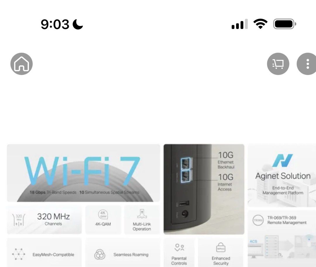 TP Link Wifi router HB710 - Aginet BE18000 Tri-Band WiFi 7 Mesh System ...