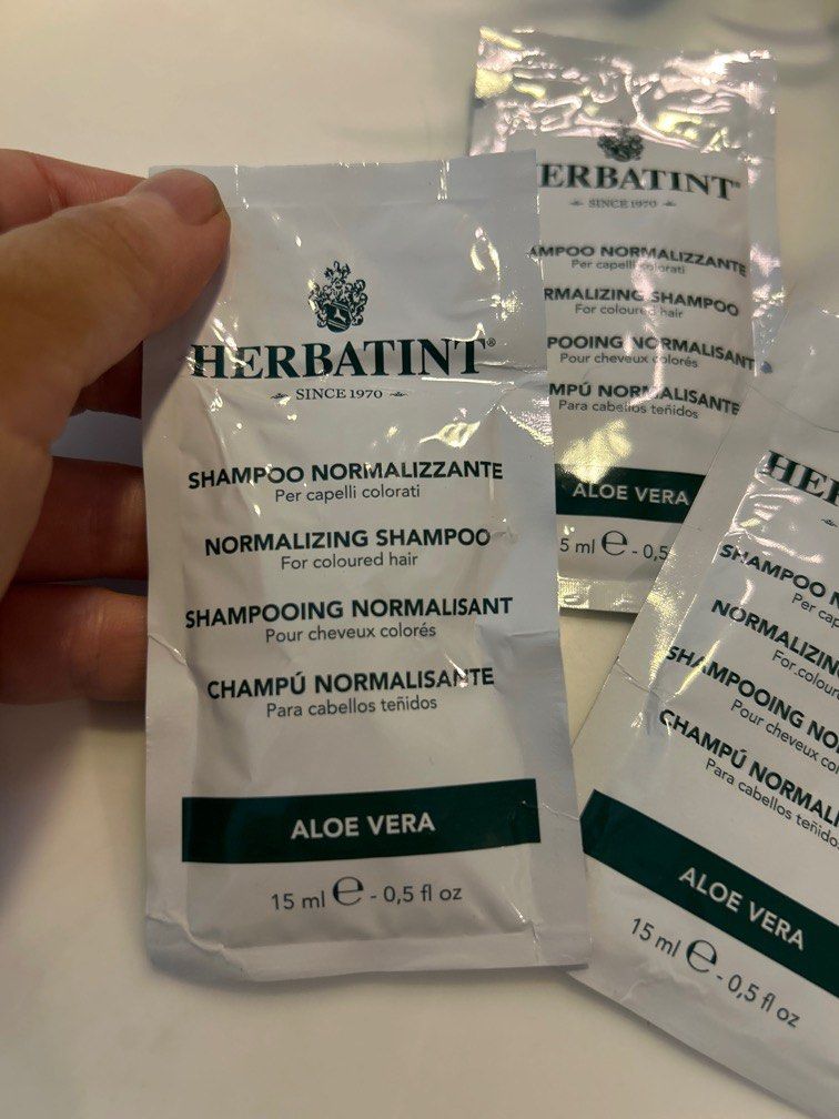 Travel sachets Herbatint shampoo and conditioner (6 packets total ...