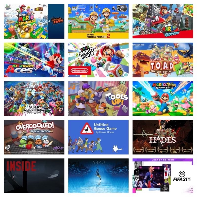 (23in1)Nintendo Switch Mario 3D World,Mario Marker 2,Mario Odyssey ...