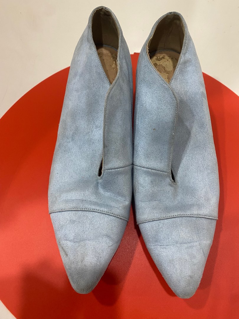 2morrow shoe blue denim, Women's Fashion, Footwear, Heels on Carousell