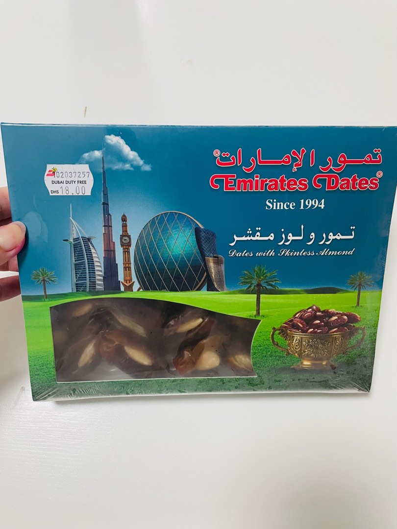 Emirates Dates with Skinless Almonds - 400g, Food & Drinks, Packaged ...