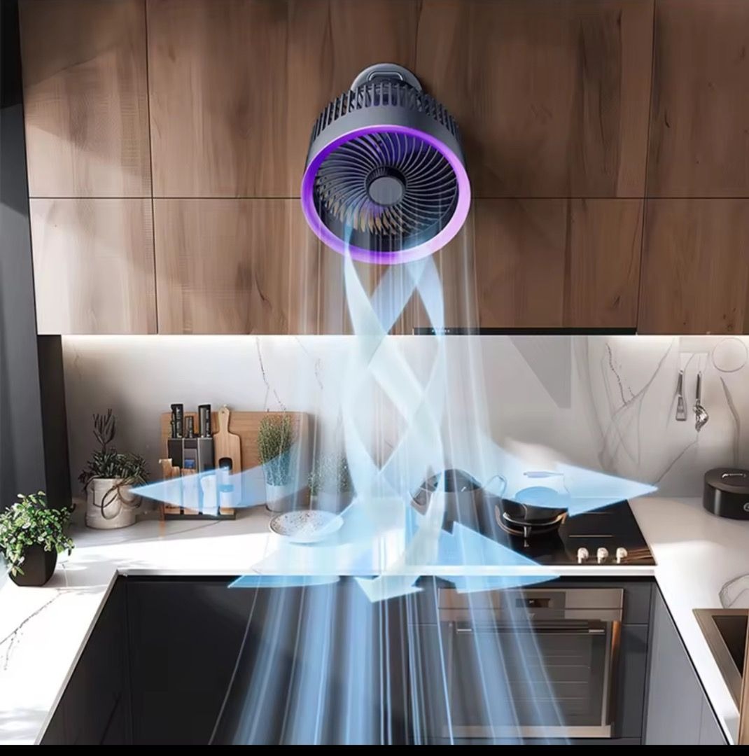 Fan Automatic Shaking Head Smart Digital Display Clip-on Desktop Wall ...