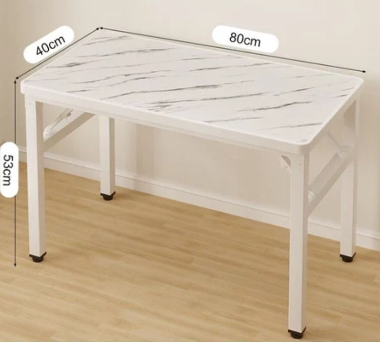 Folding Marble Imitation Dining Table | Study & Office Desk | Compact ...