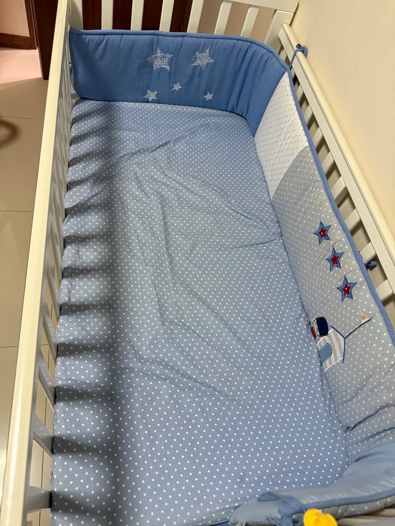 Happy Cot Happy Wonder + 5-in-1 Convertible Baby Cot. BabyDream 7-Piece ...