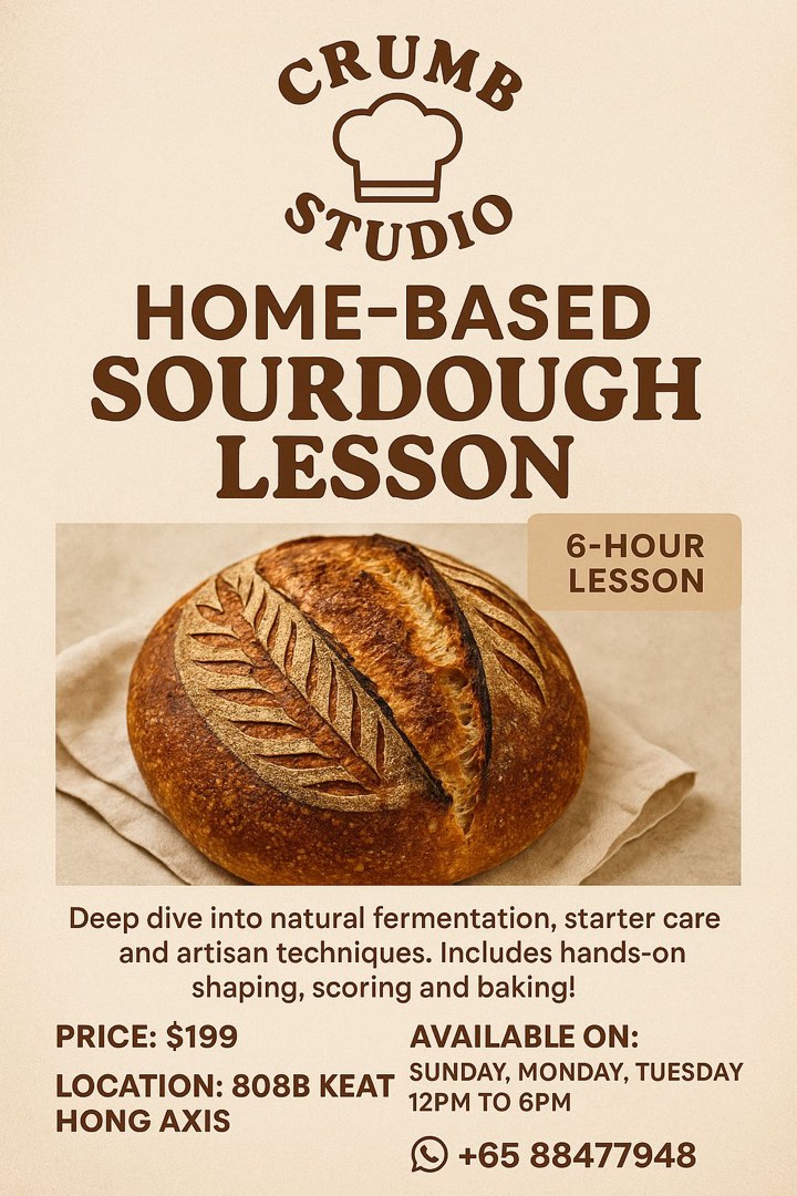Home-Based Sourdough Lesson by Crumb Studio, Food & Drinks, Homemade ...