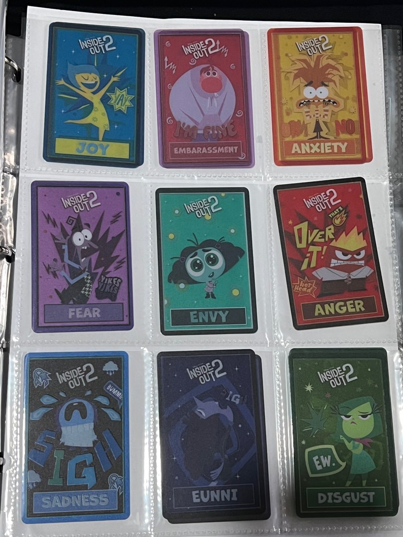 Inside out 2 collectable cards, Hobbies & Toys, Memorabilia ...