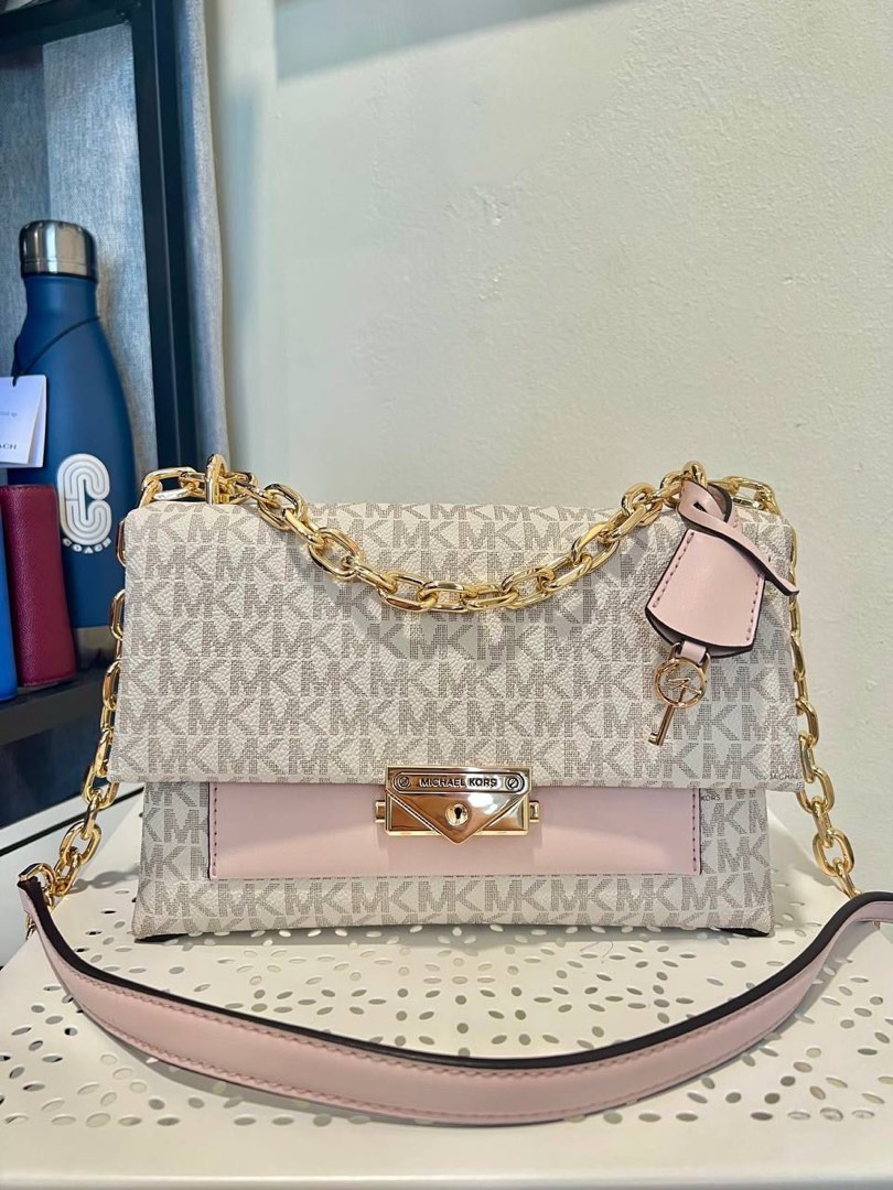 MK Shoulder Bag in Signature Powder Blush Multi, Women's Fashion, Bags ...