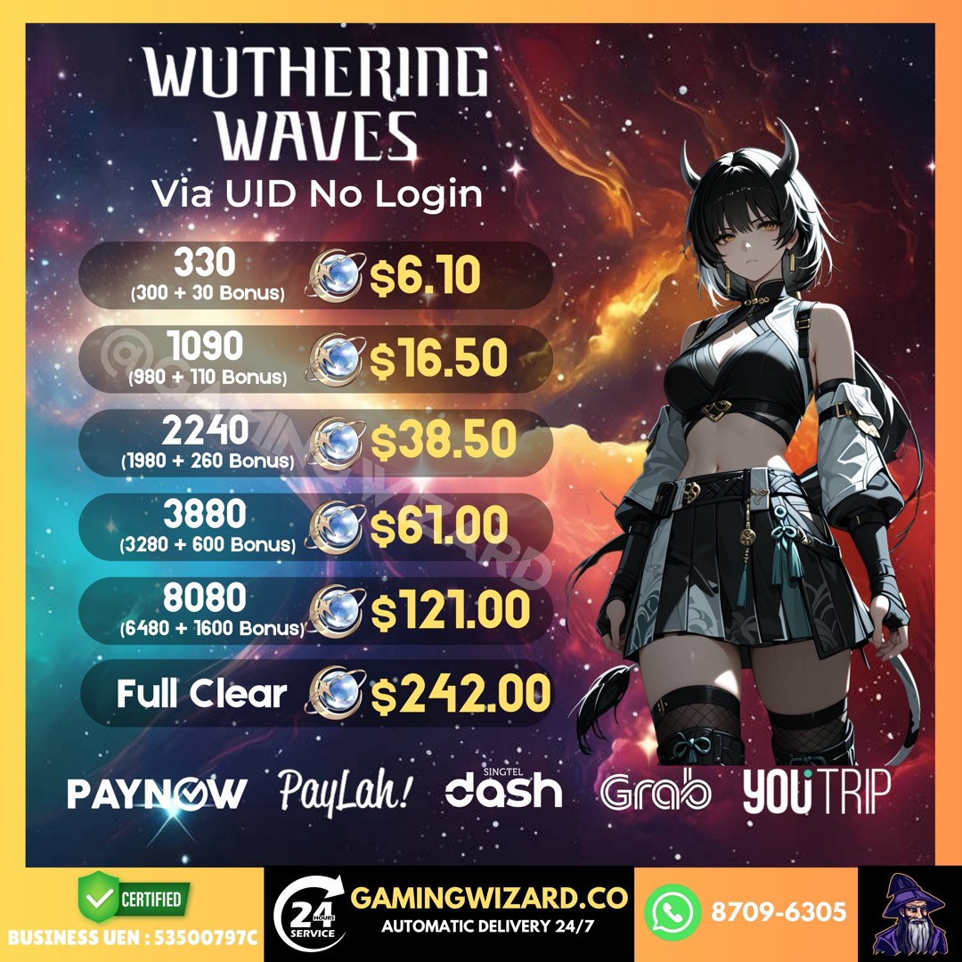 🔥NO LOGIN VIA UID ONLY | 100% CHEAPEST Wuthering Waves (Wuwa) Top Up ...