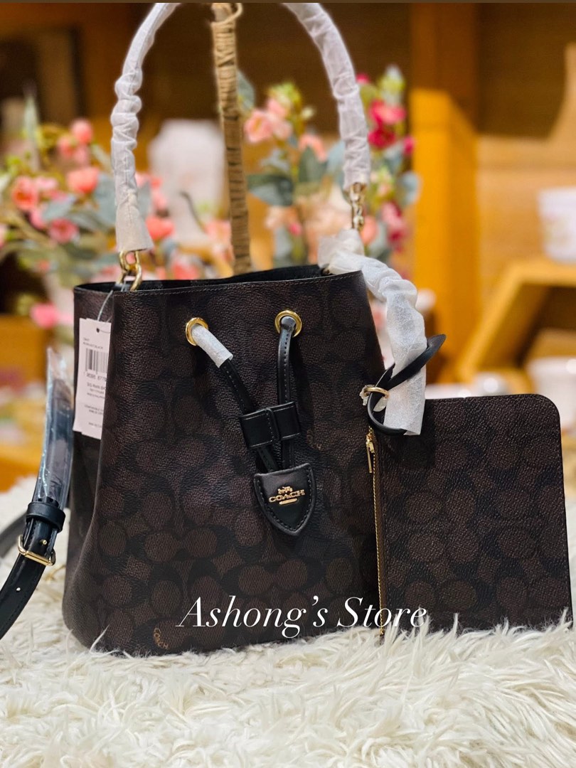 💯ORIGINAL COACH ROWAN BUCKET BROWN BLACK, Women's Fashion, Bags ...