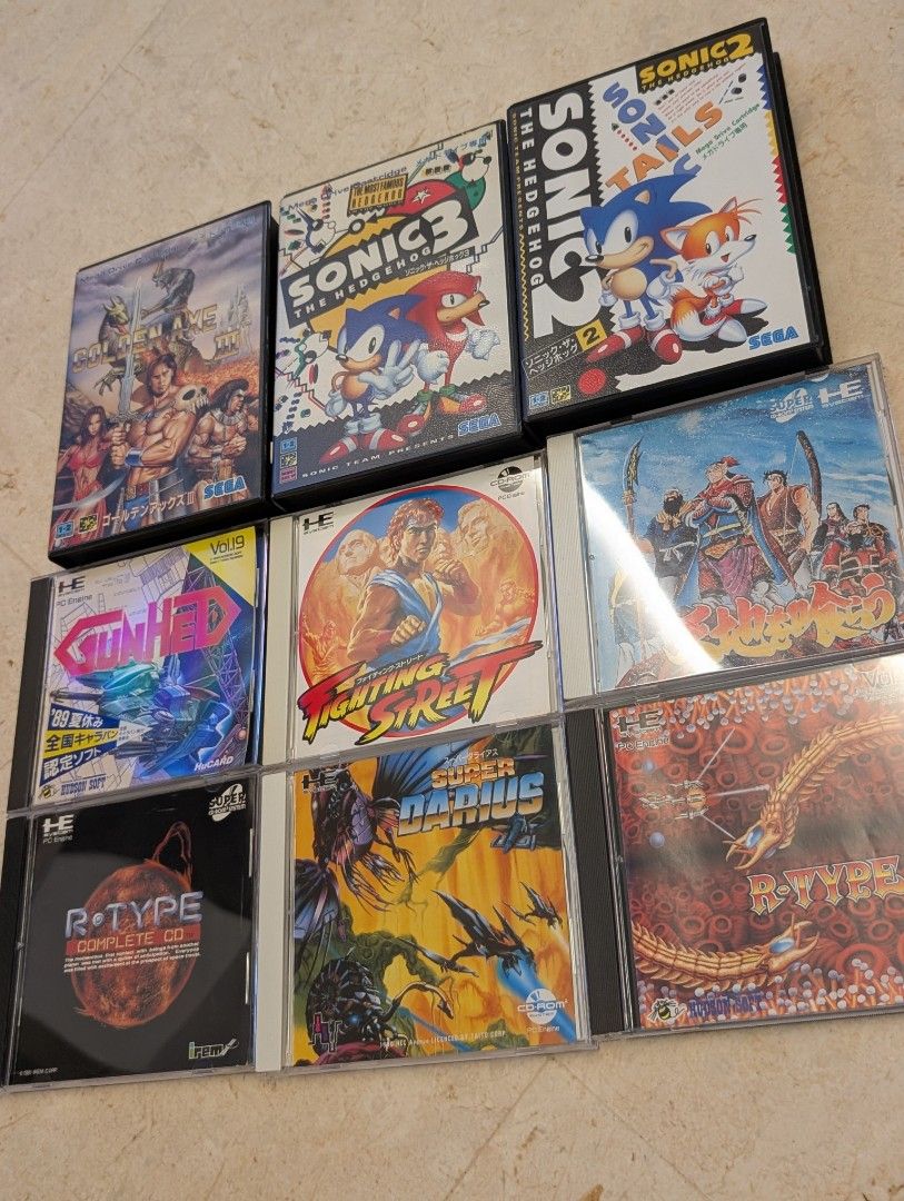 PC engine super CD rom Japan fighting street tenchi o wonkurau r type ...