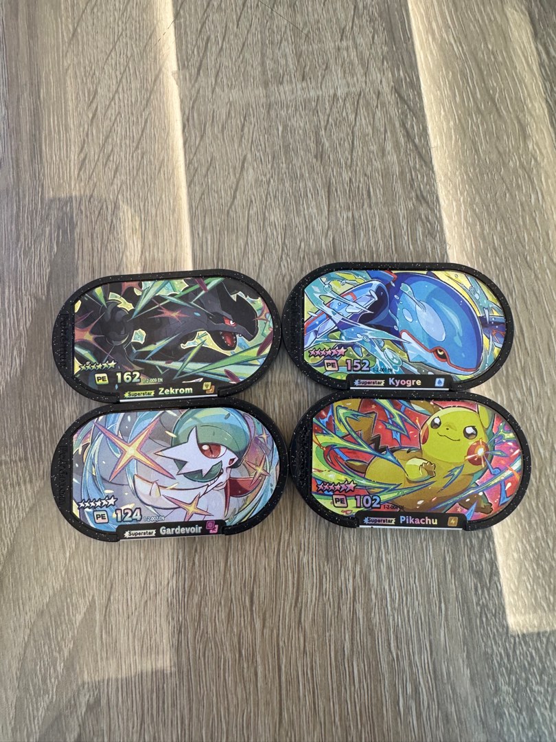 Pokemon Superstar Mezastar Tags - Zekrom, Kyogre, Gardevoir, Pikachu ...