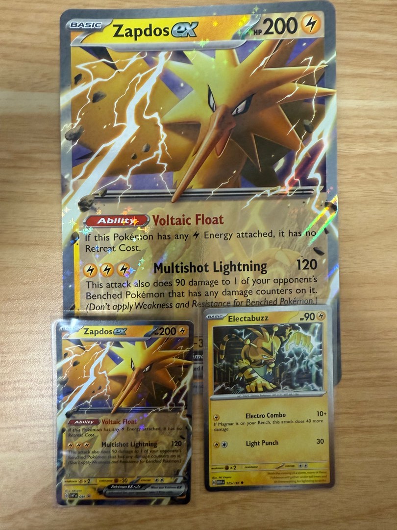 Pokemon TCG 151 Zapdos EX Collection Box Promo Cards, Hobbies & Toys ...