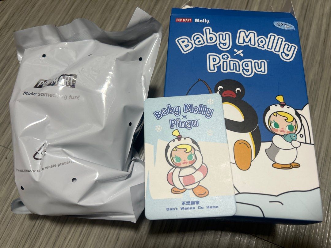POP MART Baby Molly x Pingu Figure, Hobbies & Toys, Toys & Games on Carousell
