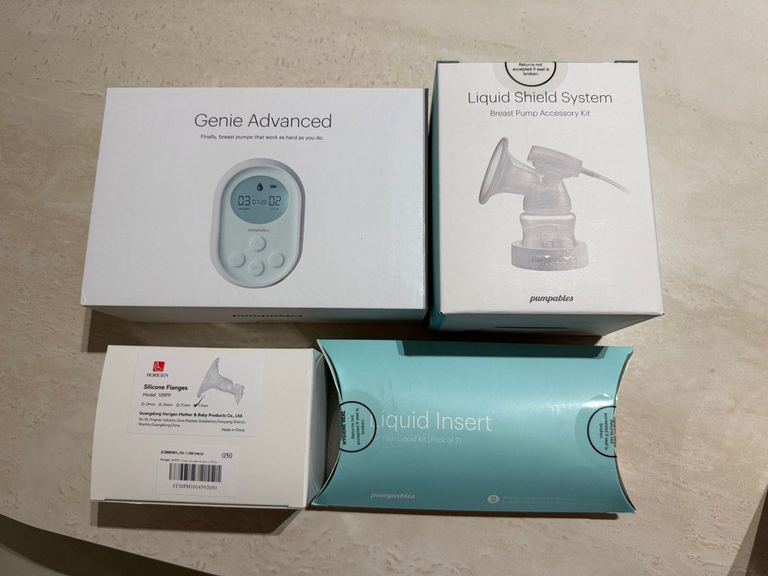 Pumpables Genie Advanced Breast Pump Set, Babies & Kids, Nursing ...