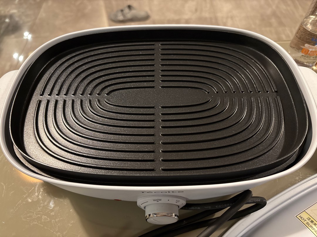 全新 récolte 2-way BBQ Grill 電烤盤 藍色 連火鍋盤 recolte bruno, 家庭電器, 廚房電器, 燒烤爐及火 ...