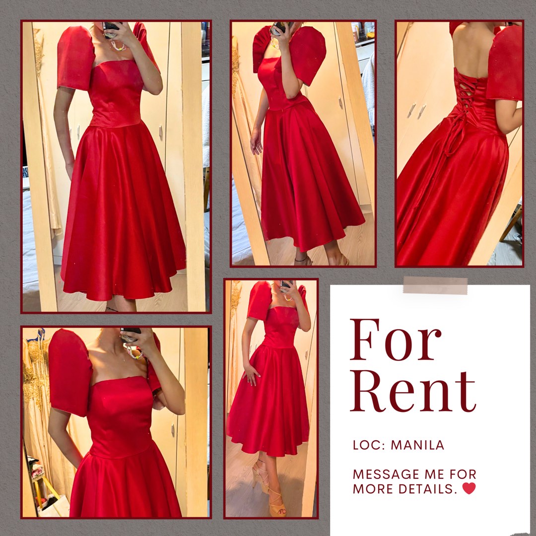 Red modern filipiniana, Women's Fashion, Dresses & Sets, Dresses on ...