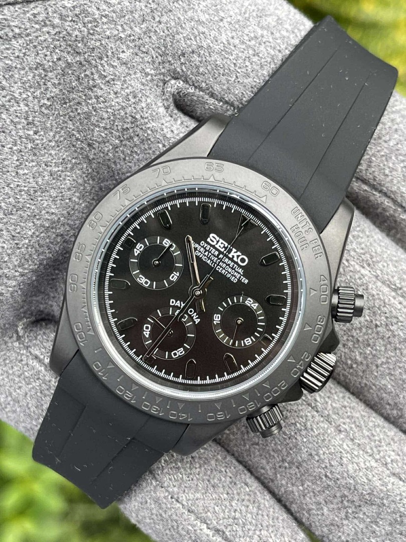 Seiko Mods (Daytona Oysterflex Strap), Luxury, Watches on Carousell