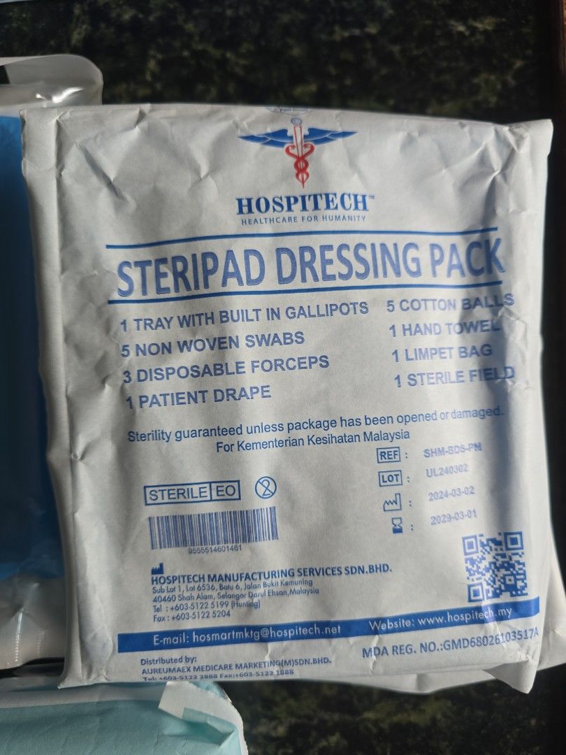 Steripad Dressing Pack - Sterile, Health & Nutrition, Medical Supplies ...